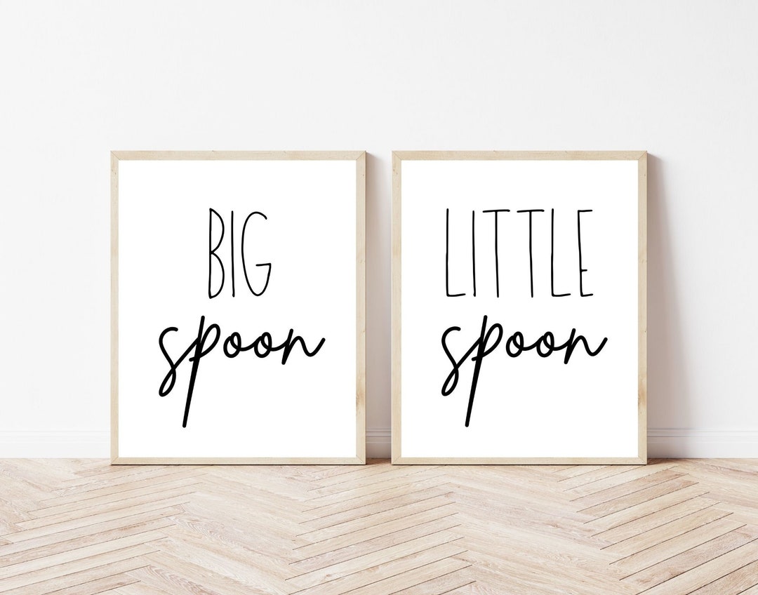 Big Spoon Little Spoon Bedroom Digital Print - Etsy