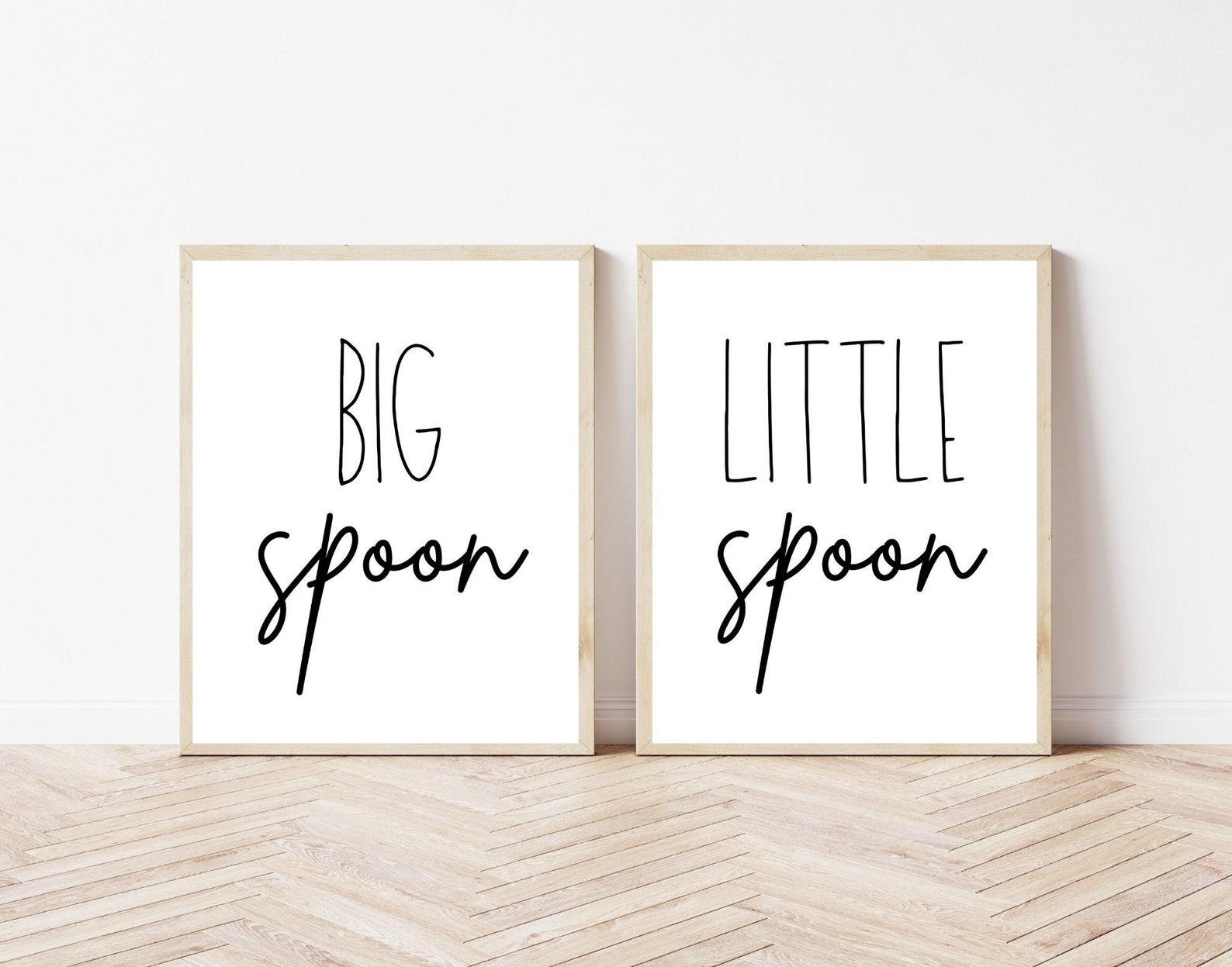 Big Spoon Little Spoon Bedroom Digital Print - Etsy