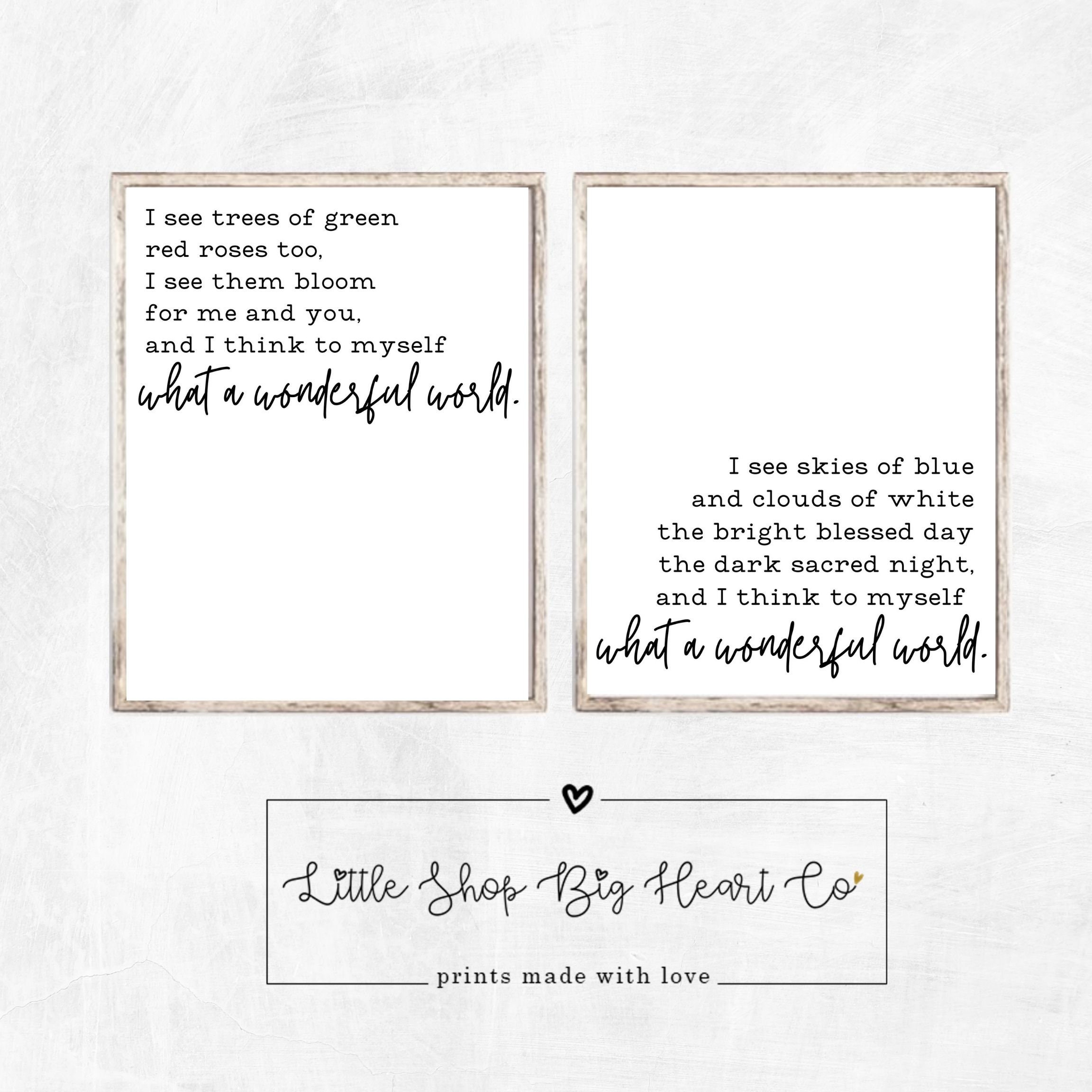 What a Wonderful World Digital Print - Etsy