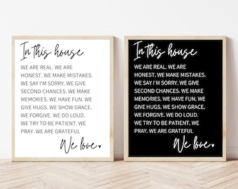 In This House Quote. Vinyl Wall Decal. - Etsy