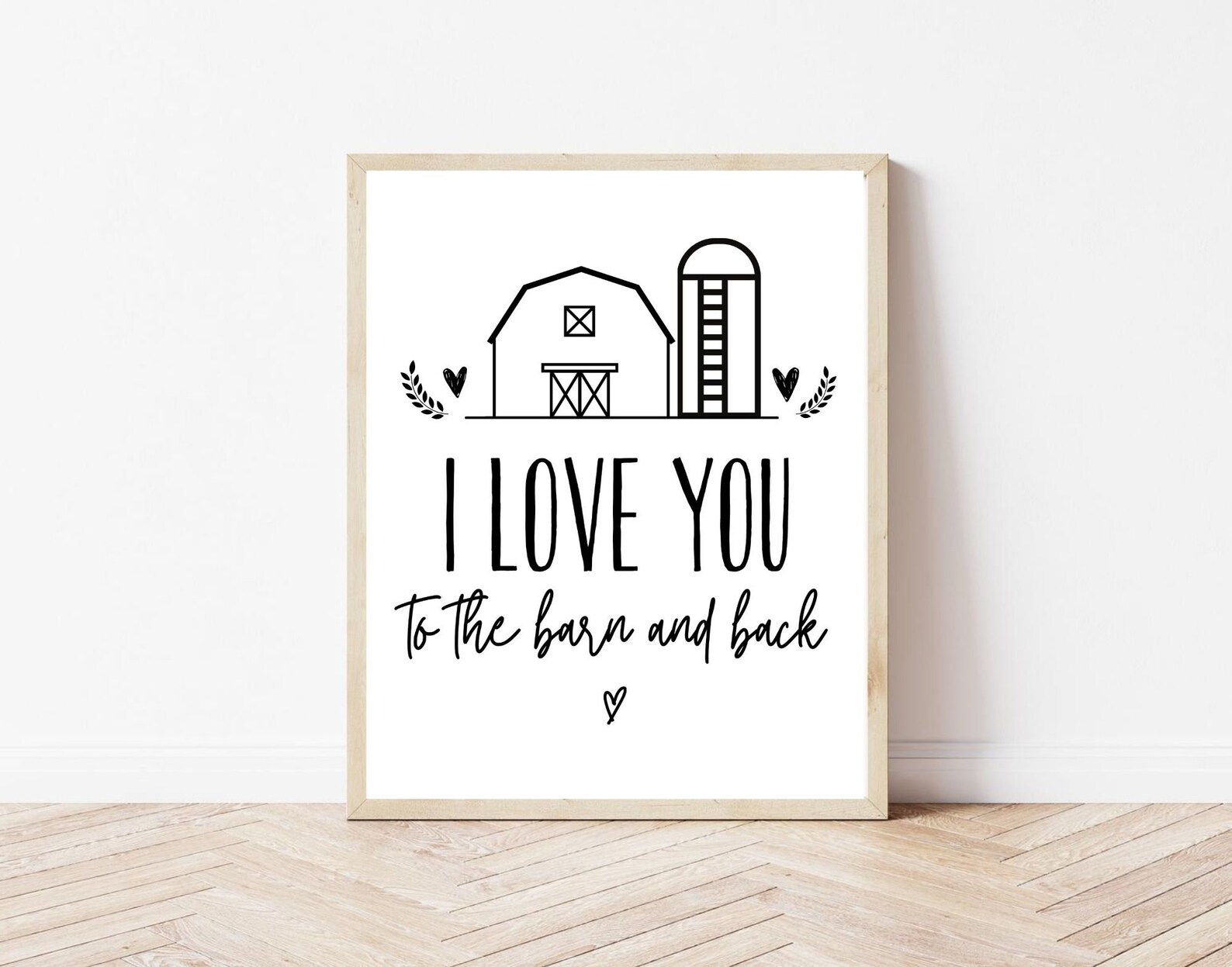 I Love You to the Barn and Back Digital Print. Farmhouse Quote - Etsy