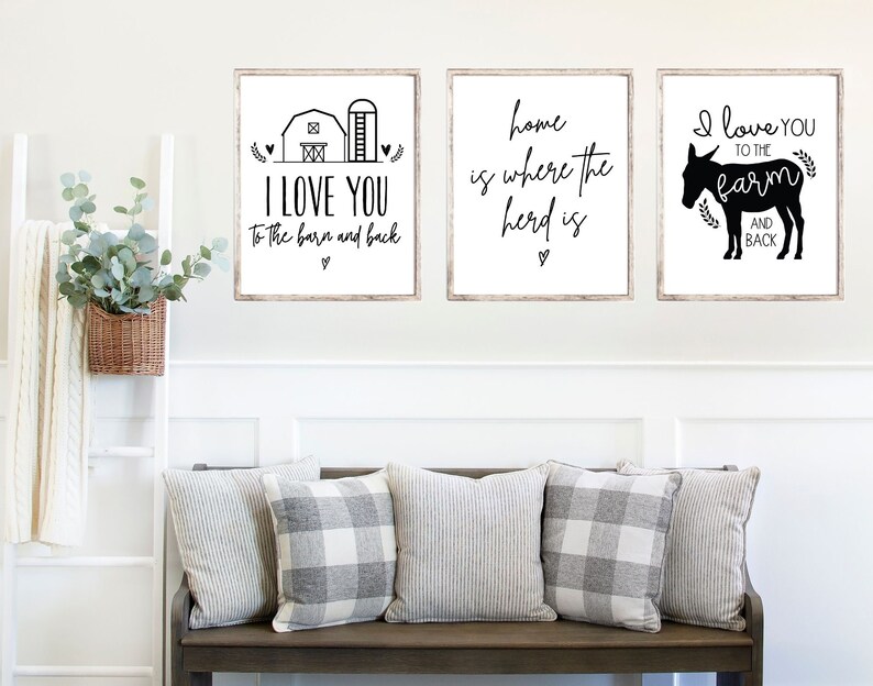 I Love You to the Barn and Back Digital Print. Farmhouse Quote - Etsy
