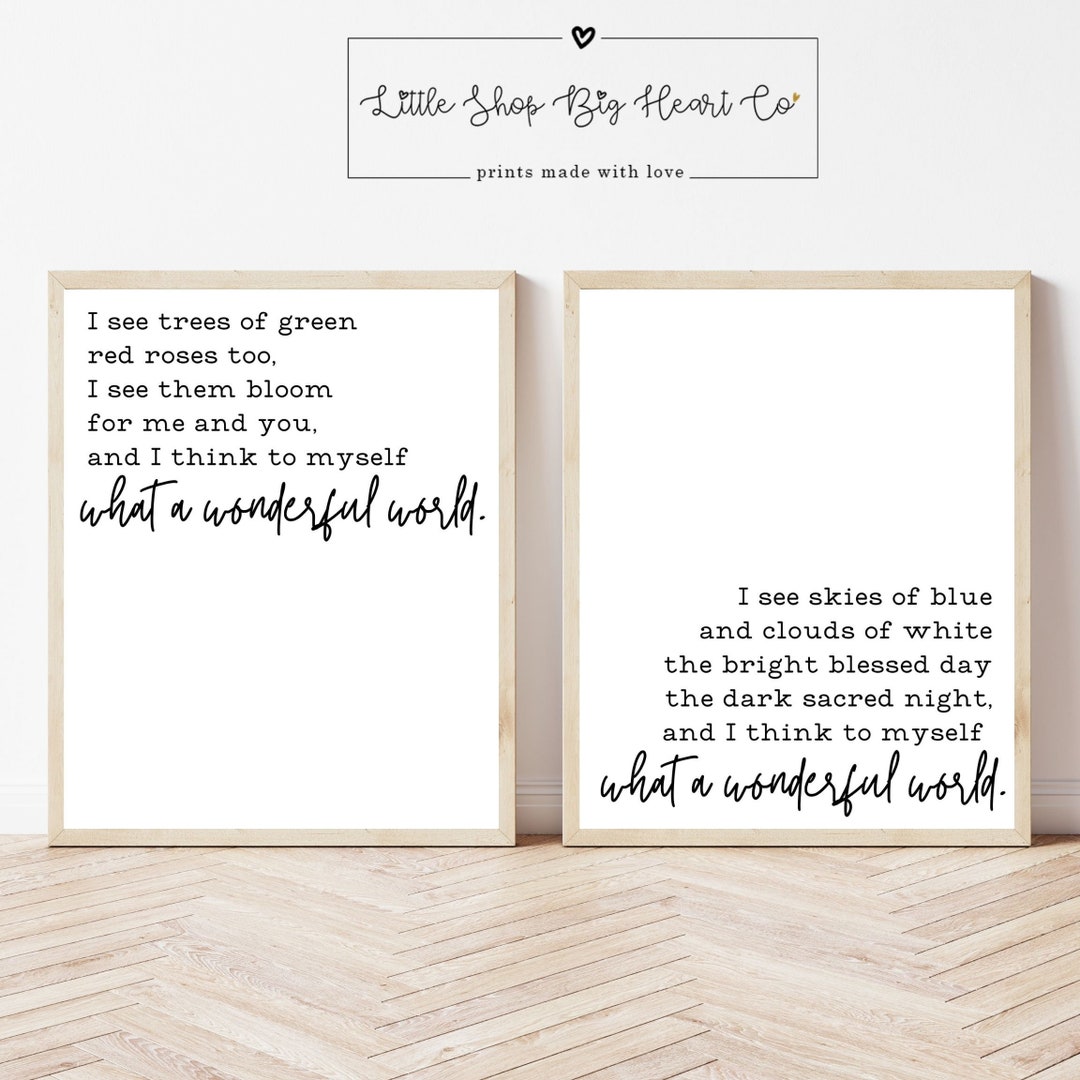 What a Wonderful World Digital Print - Etsy