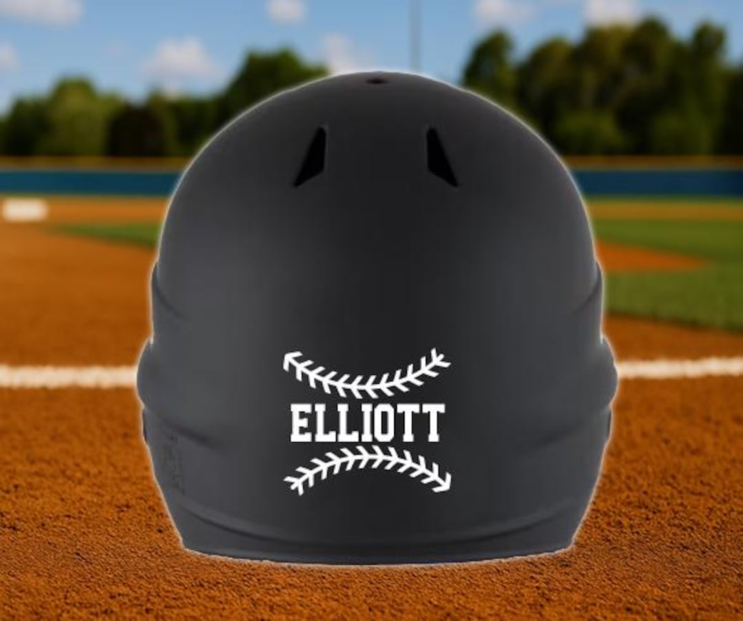 Athletic Baseball Stitches Vinyl Decal, Custom Personalized Name for ...