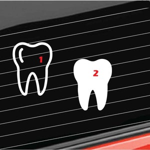 Tooth Vinyl Decal, Teeth Vinyl Decal, Dentist Tooth Vinyl Decal, Mouth ...