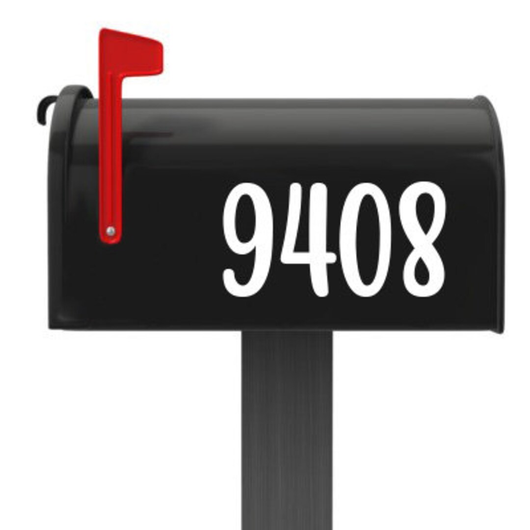Mailbox Numbers Vinyl Decal, Mailbox Address Numbers Decal, Door ...