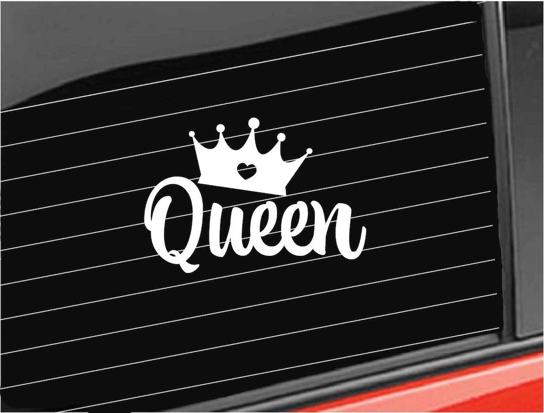 Queen With Crown Vinyl Decal, Crown Queen Sticker Home/laptop/computer ...