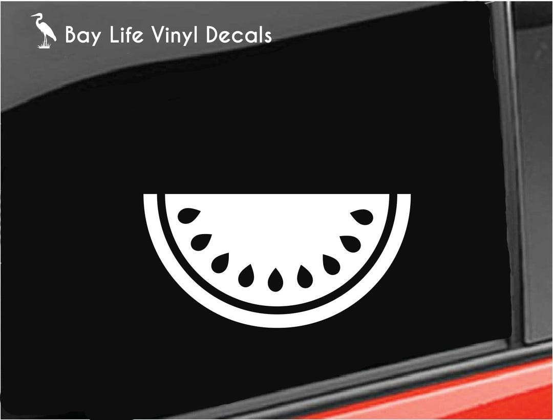 Watermelon Vinyl Decal, Kitchen Watermelon Vinyl Decal, Summer Fruit ...