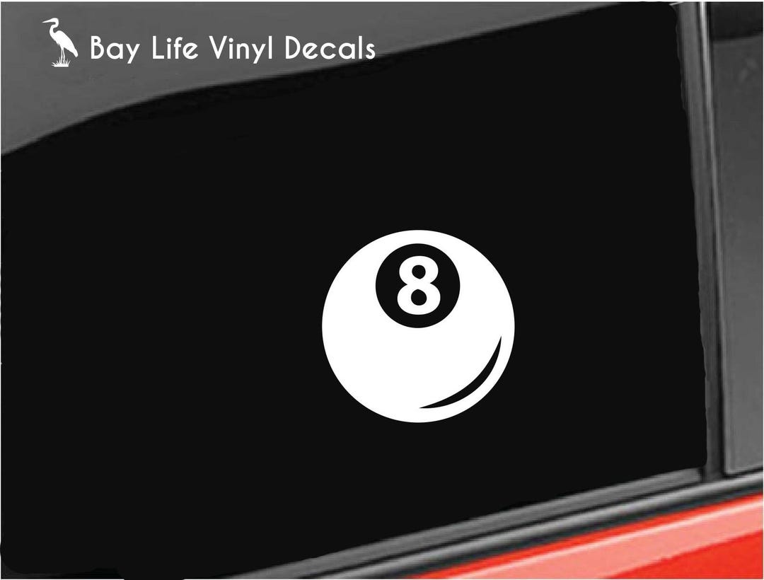 Eight Ball Vinyl Decal, Pool Table Decal, Shooting Pool Billiard Table ...