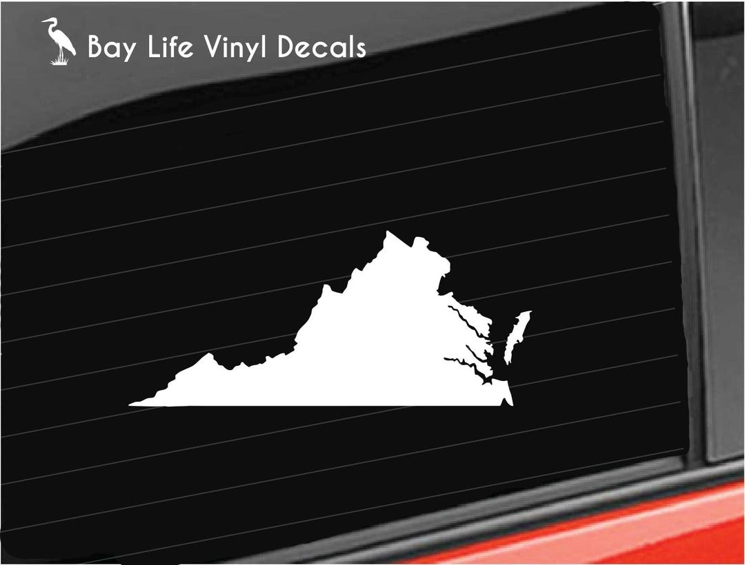 Virginia State Vinyl Decal, Virginia State Sticker USA State Virginia ...
