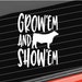 Farm Steer Decal, Grow Em Show Em Steer Decal, Cow Farm Decal Vinyl ...