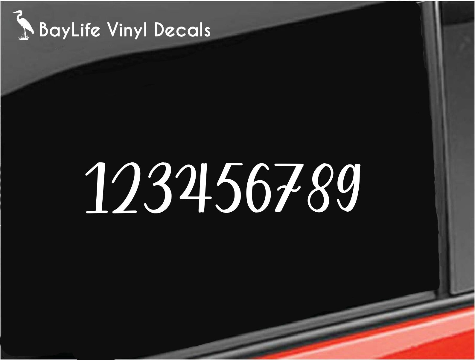 Mailbox Numbers Vinyl Decal Mailbox Address Numbers Decal | Etsy