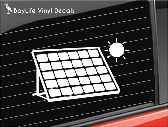 Solar Panel Vinyl Decal Smart Energy Turbine Solar Decal | Etsy
