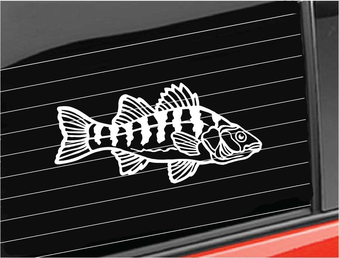 Yellow Perch Vinyl Decal, Fishing Vinyl Decal, Yellow Perch Fishing ...