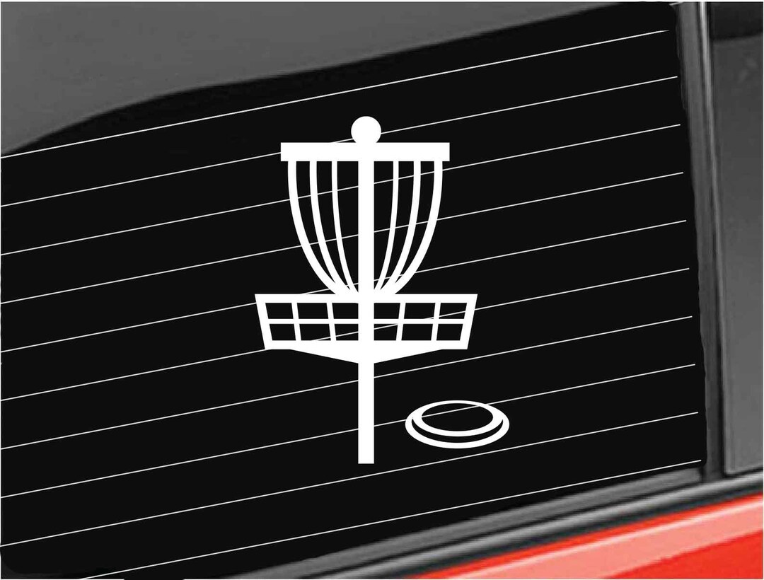 Disc Golf Vinyl Decal, Sports Disc Golf Vinyl Decal Disc Golf Player ...