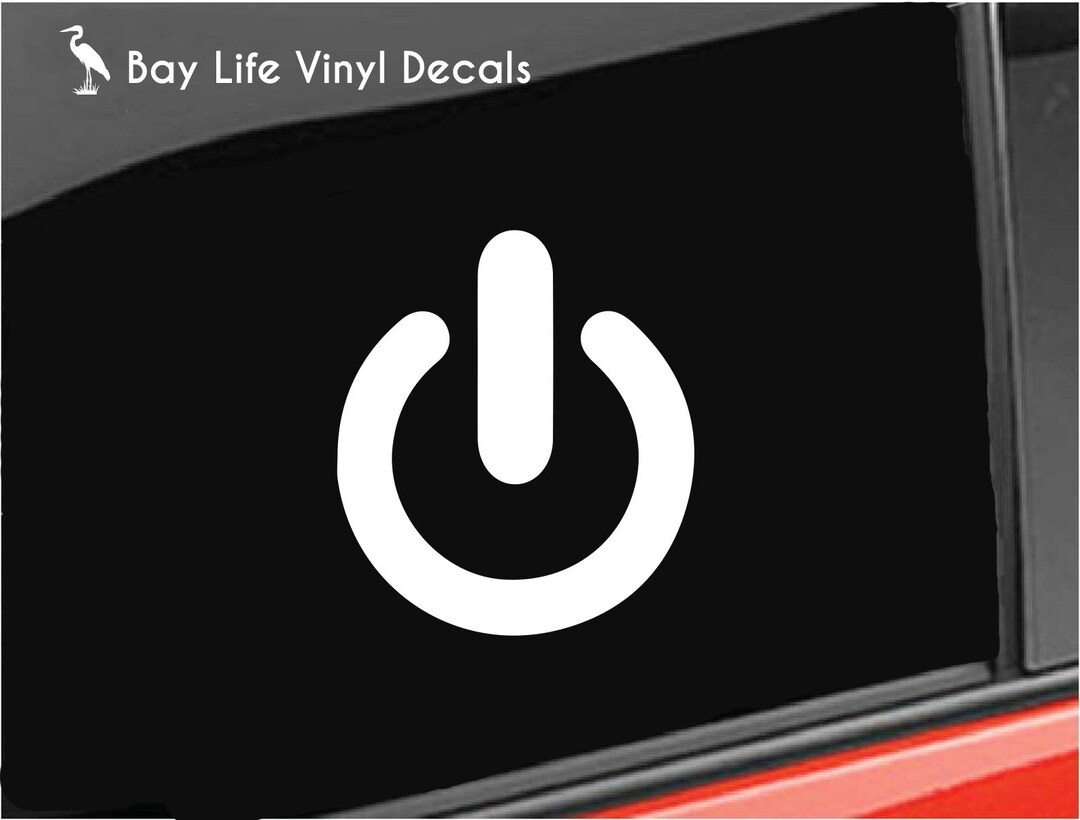 Power Button on Vinyl Decal, House Business on Power Sticker Car/truck ...