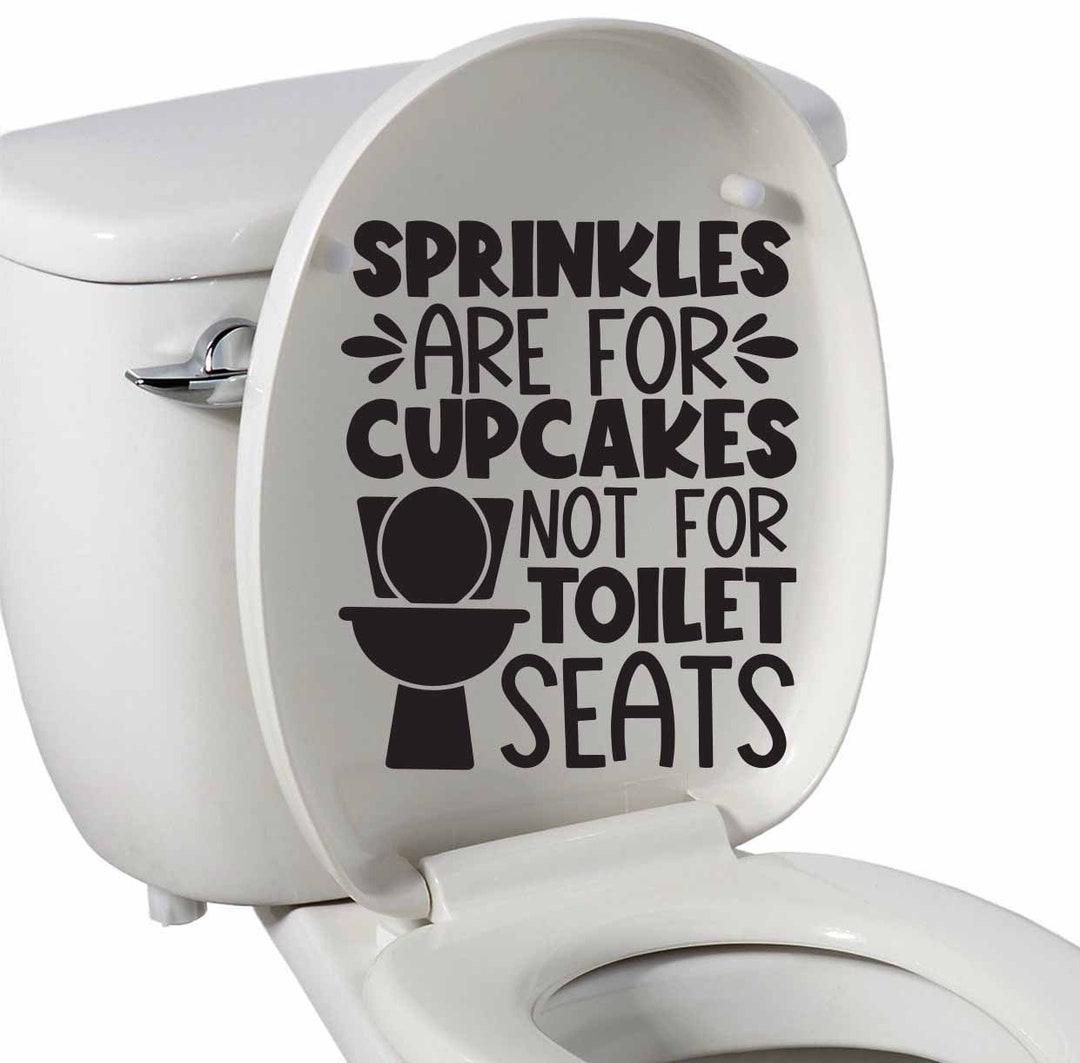 Toilet Seat Vinyl Decal, Bathroom Vinyl Decal, Funny Toilet Decal, Car ...