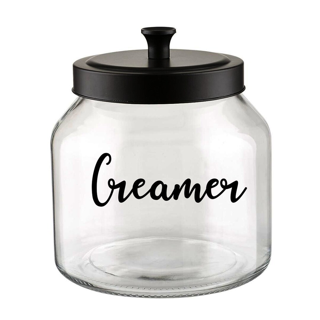 Coffee Creamer Jar Label / Kitchen Creamer Jar Vinyl Decal, Kitchen Jar ...