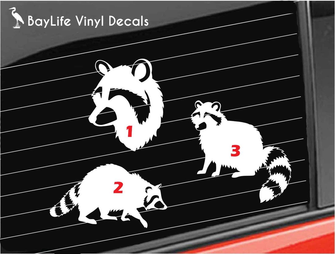 Racoon Vinyl Decal, Forest Racoon Decal, Racoon Sticker Decal Car/truck ...