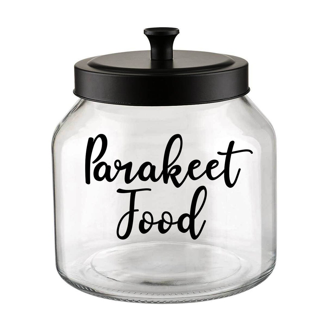 Parakeet Food Label / Pet Bird Parakeet Seed Food Decal / Home ...