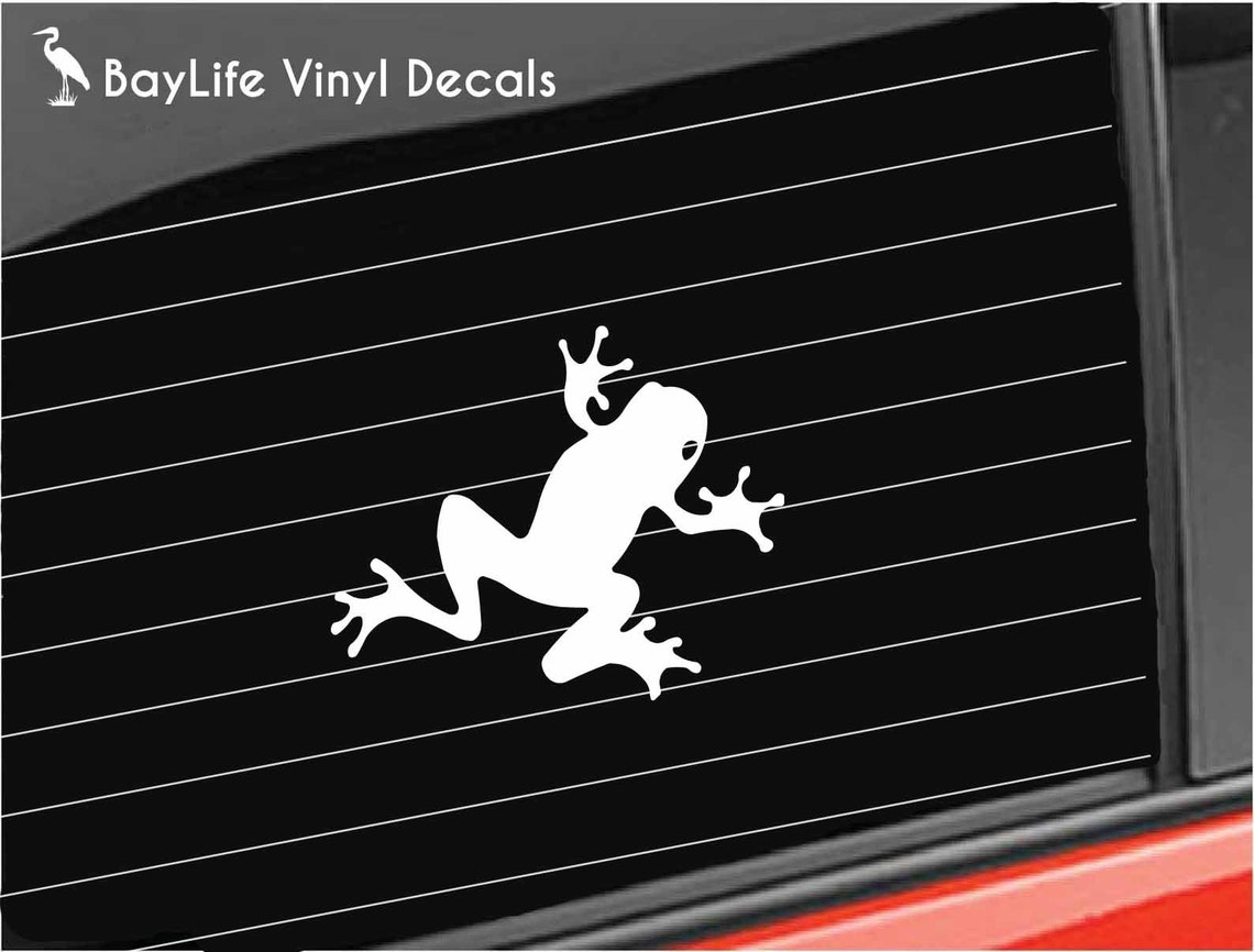 Frog Vinyl Decal Tree Frog Car Window Decal Frog Sticker - Etsy