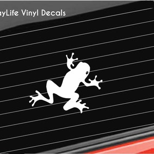 Frog Vinyl Decal, Tree Frog Car Window Decal, Frog Sticker Car/truck ...