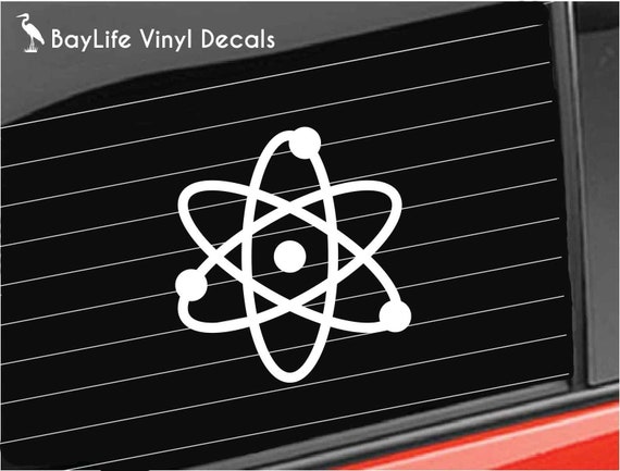 Science Atom Vinyl Decal Matter Atom Decal Chemistry Science | Etsy
