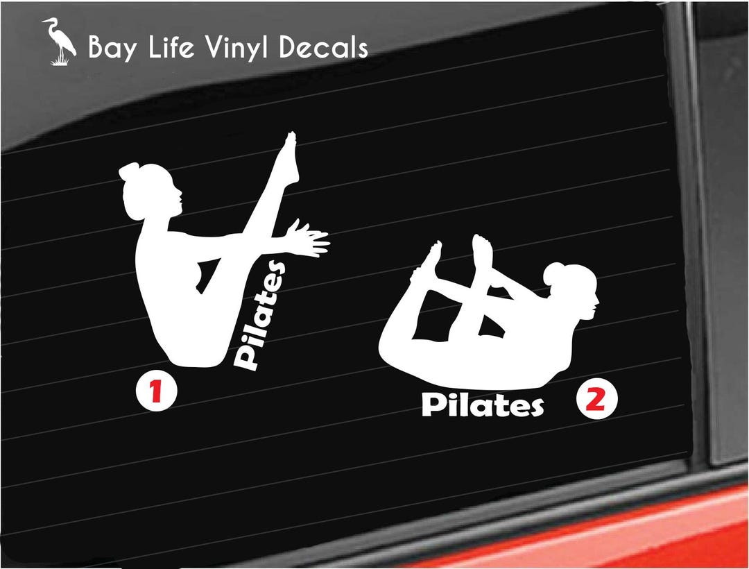 Pilates Vinyl Decal, Exercise Pilates Strength Sticker, Yoga Core ...
