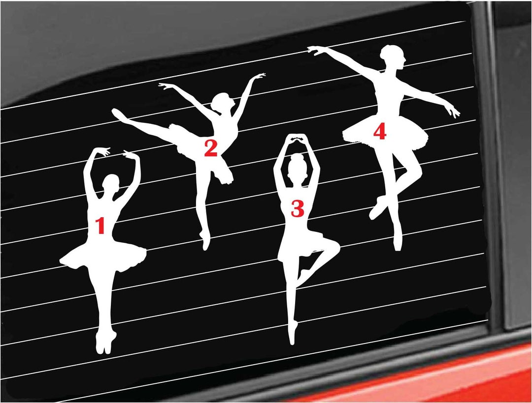 Ballerina Poses Vinyl Decal, Ballerina Girl Wall Window Decal, Ballet ...
