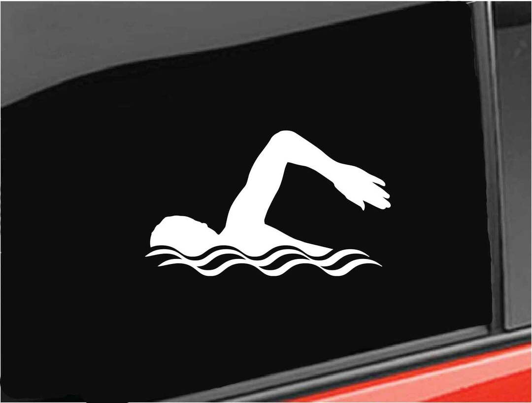 Swimmer Vinyl Decal, Lap Swimmer Decal, Water Sports Decal Tumbler ...