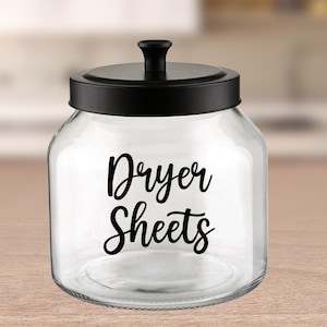 Dryer Sheets Label / Laundry Room Decal / Home Organization Label for ...