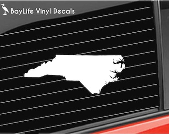 North Carolina State Outline Vinyl Decal Sticker - Etsy
