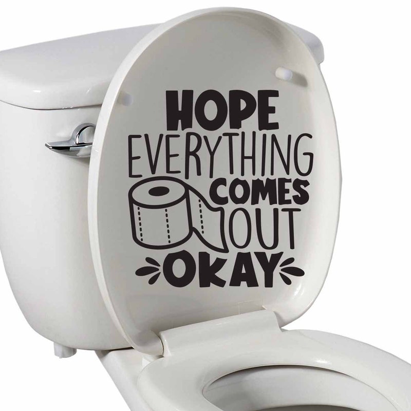 Bathroom Toilet Stickers - Etsy
