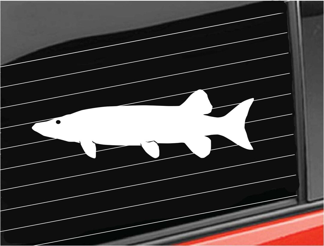 Muskie Vinyl Decal, Muskie Fishing Decal, Pike Fishing Vinyl Decal Home ...