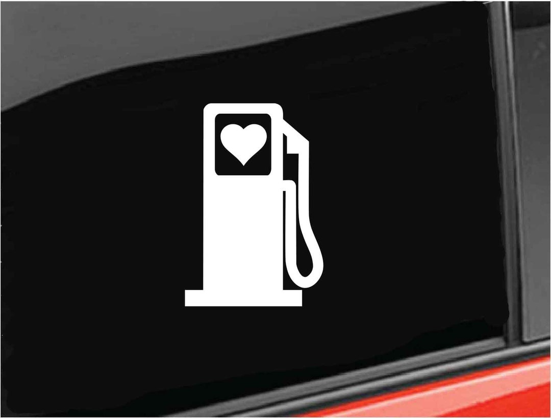 Gas Pump Vinyl Decal, I Love Gas Decal, Car Gas Cap Pump Decal Car ...