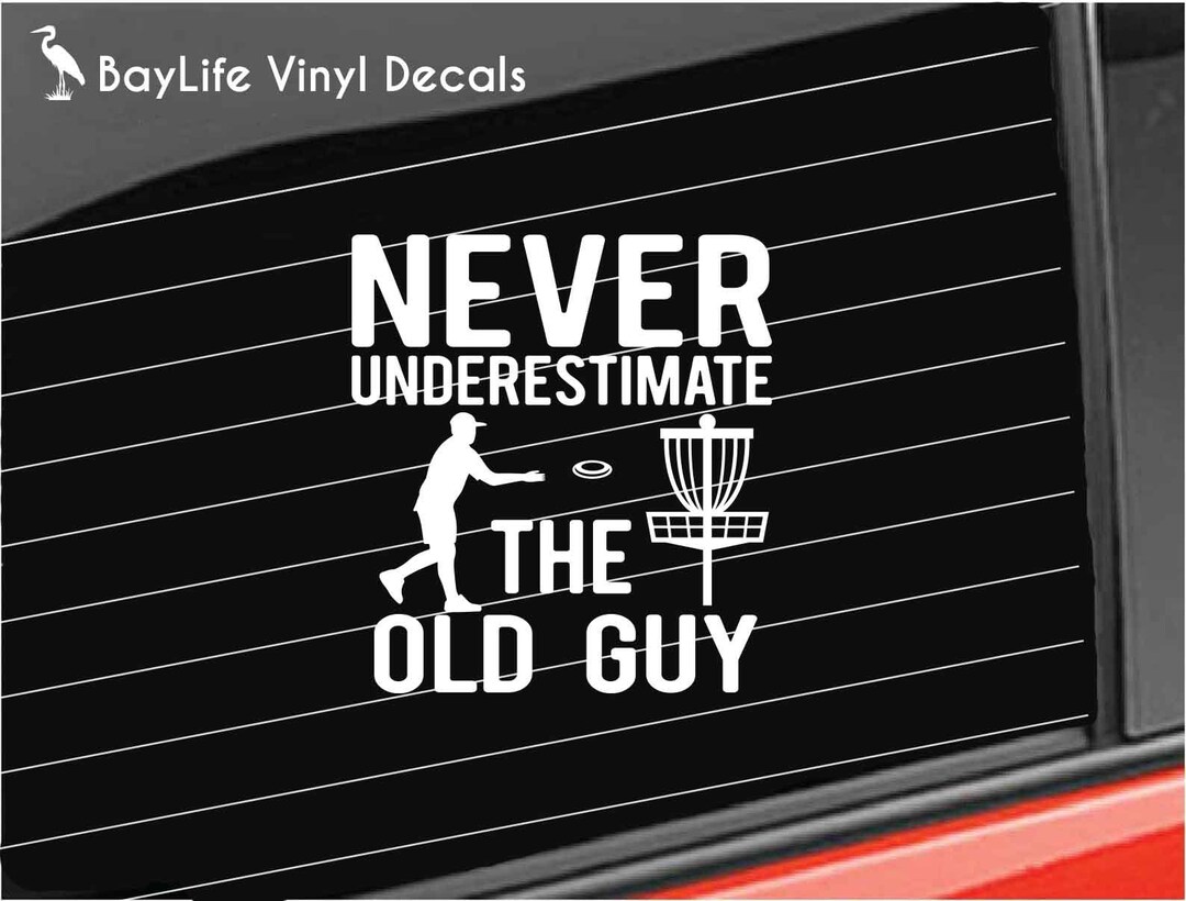 Disc Golf Vinyl Decal, Sports Disc Golf Vinyl Decal Disc Golf Player ...
