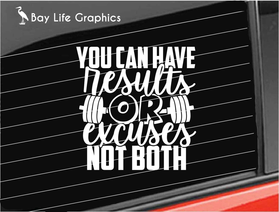 Gym Vinyl Decal, Weightlifting Decal, Fitness Exercise Decal Car/truck ...
