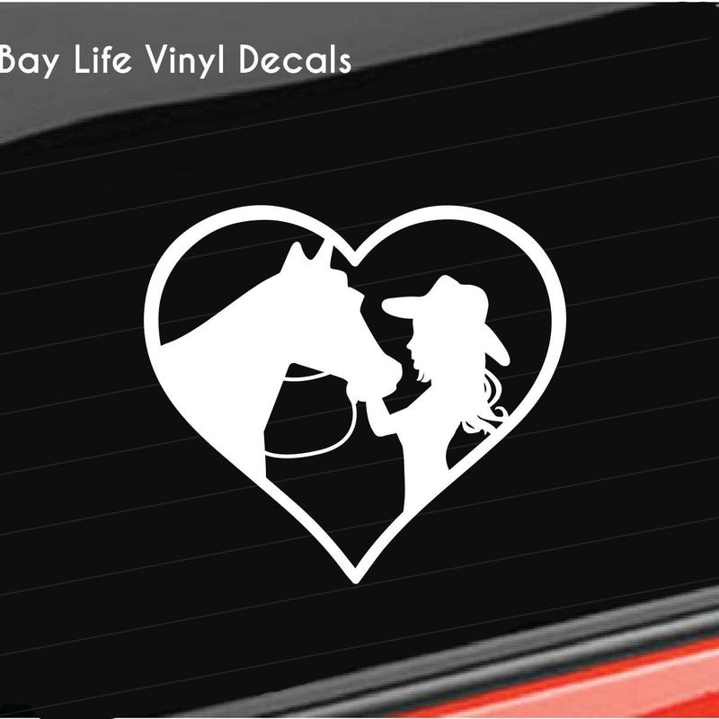 Horse and Girl Car Decal - Etsy