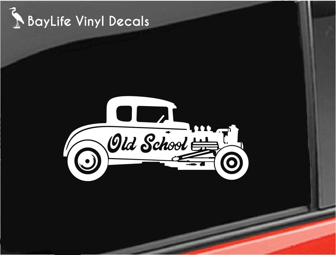 Hot Rod Car Vinyl Decal, Muscle Car Old School Decal Car/truck/laptop ...