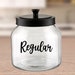 Coffee Creamer Jar Label / Kitchen Creamer Jar Vinyl Decal, Kitchen Jar ...
