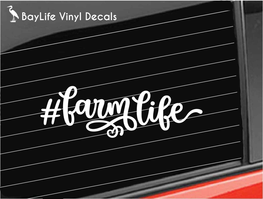 Farm Life Hashtag Vinyl Decal, Farm Life Animals Decal, Farm Hashtag ...