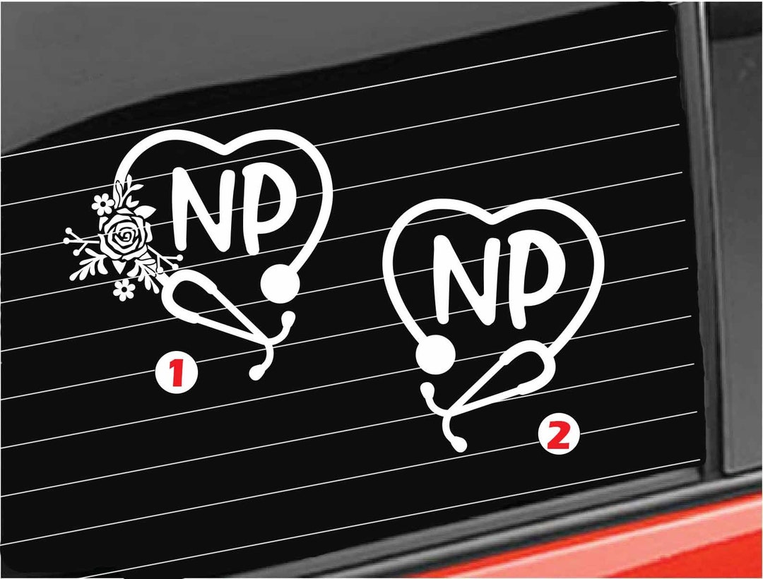 Nurse Practitioner Vinyl Decal, Nurse Practitioner Stethoscope Decal ...