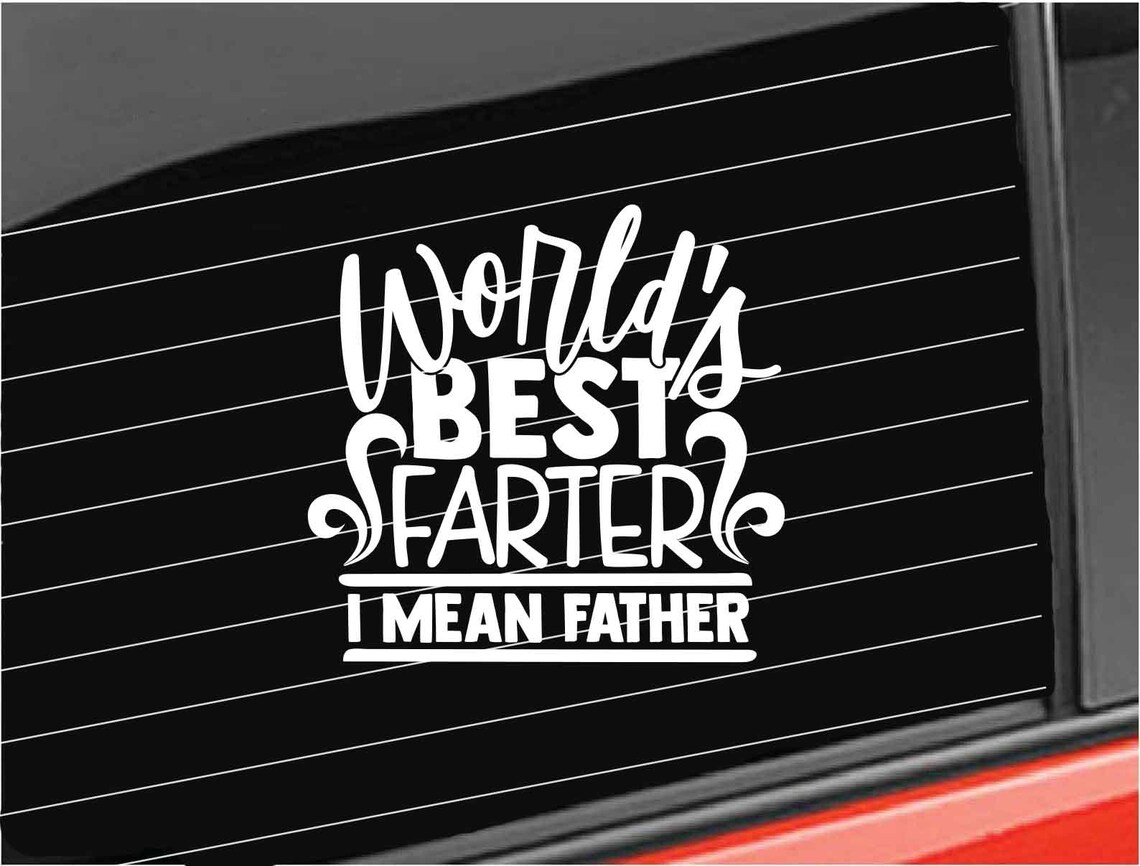 Dad Father Vinyl Decal Fathers Day Gift Decal Worlds Best - Etsy.de