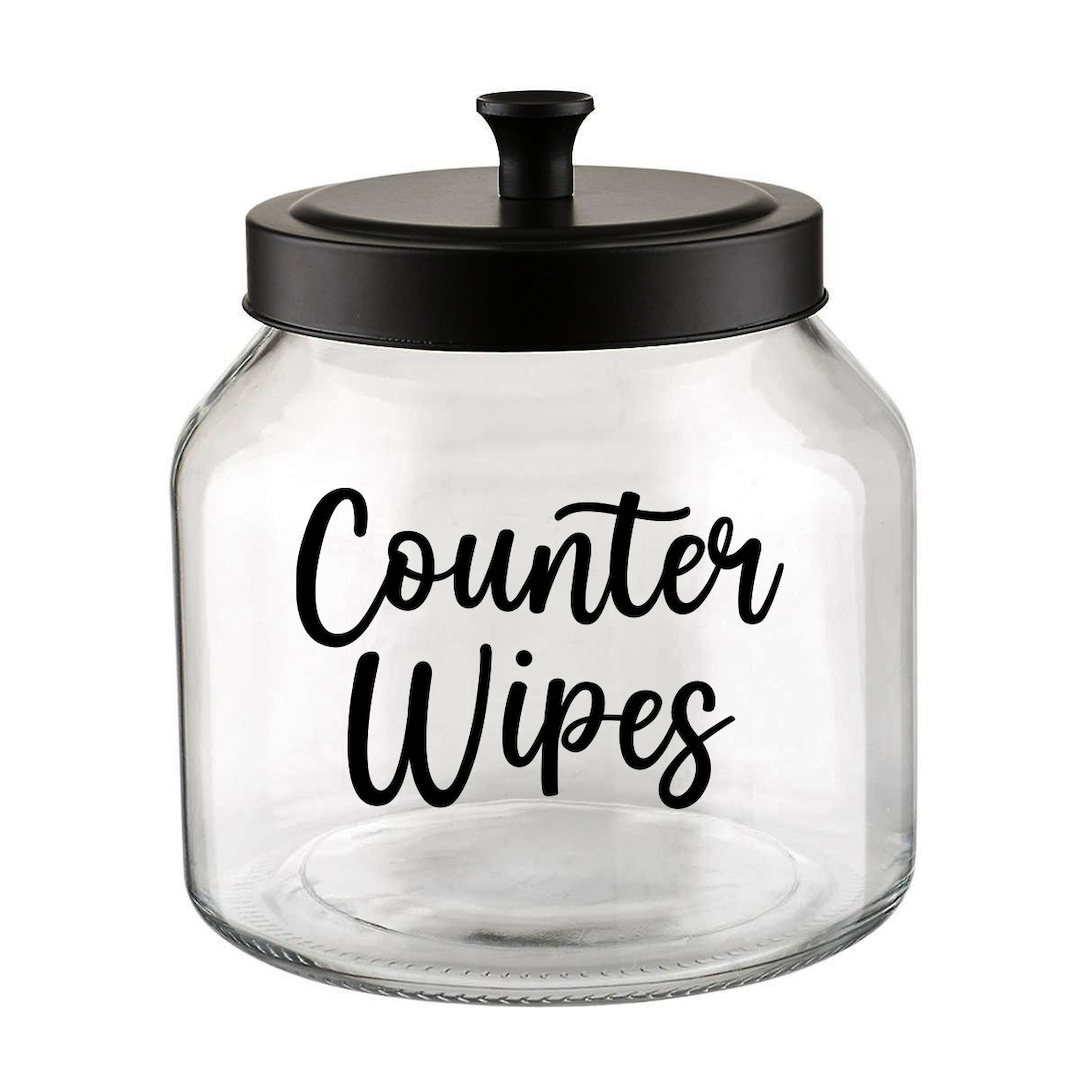Counter Wipes Label / Kitchen Wipes Decal / Home Organization Label for ...