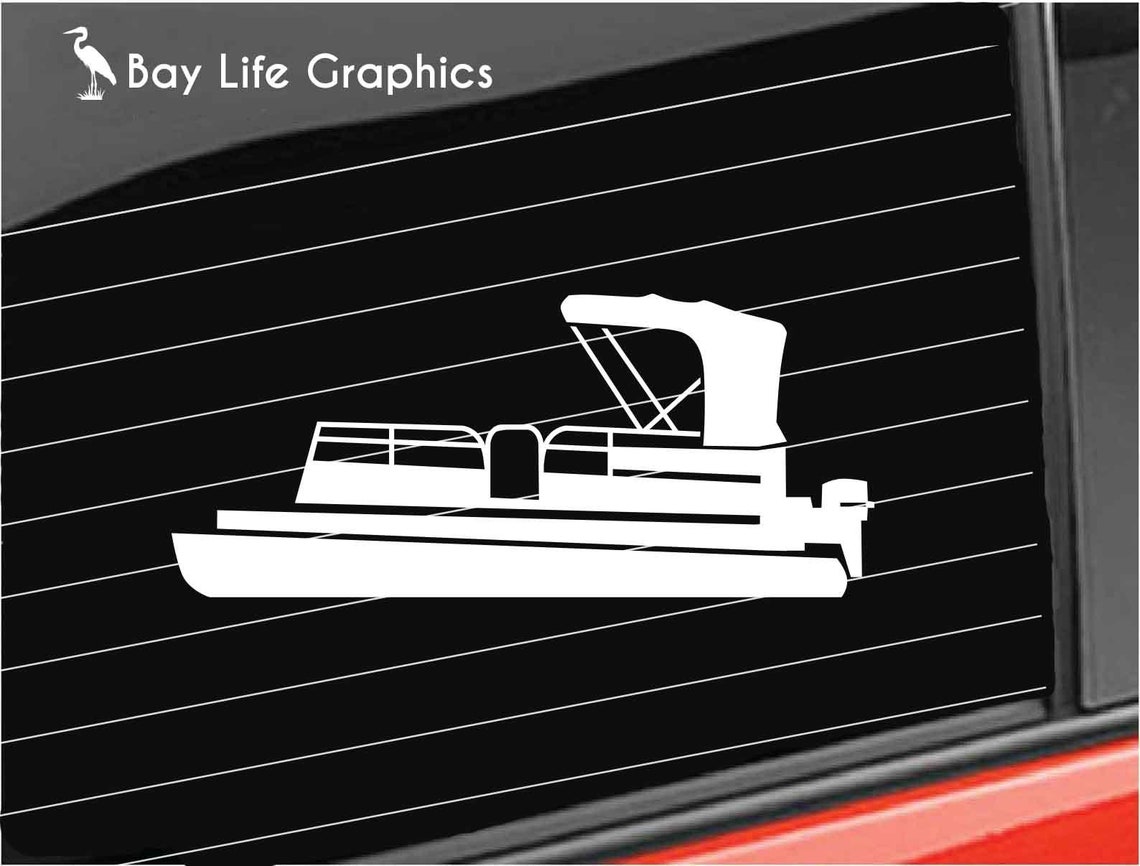 Pontoon Boat Vinyl Decal River Pontoon Vinyl Decal Pontoon - Etsy