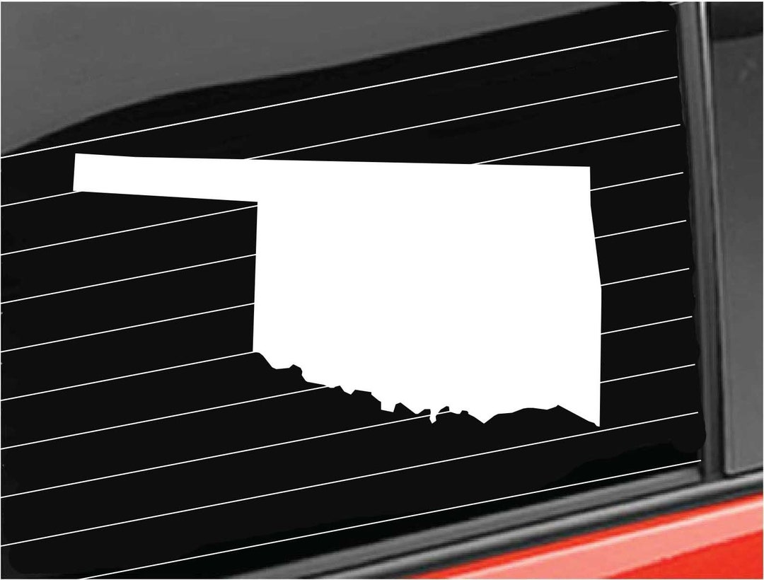 Oklahoma State Vinyl Decal, Oklahoma Island Vinyl Decal, Home/laptop ...