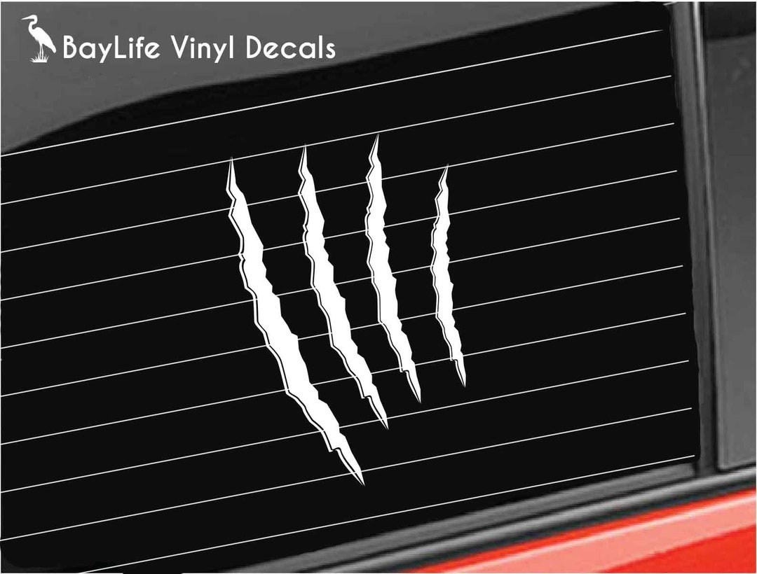 Claw Marks Decal, Monster Claw Marks Sticker, Claw Scratches Decal Home ...