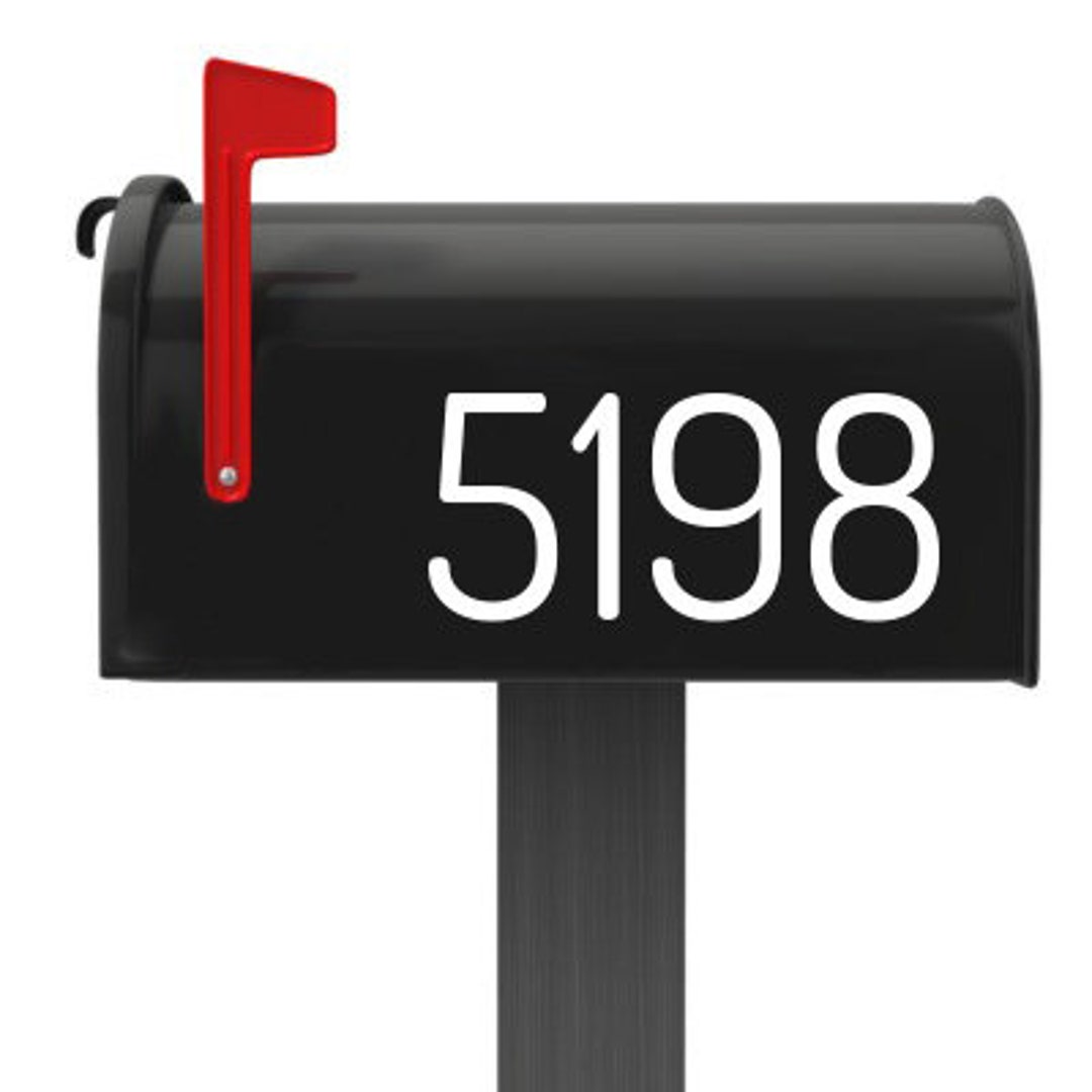 Mailbox Numbers Vinyl Decal, Mailbox Address Numbers Decal, Door ...