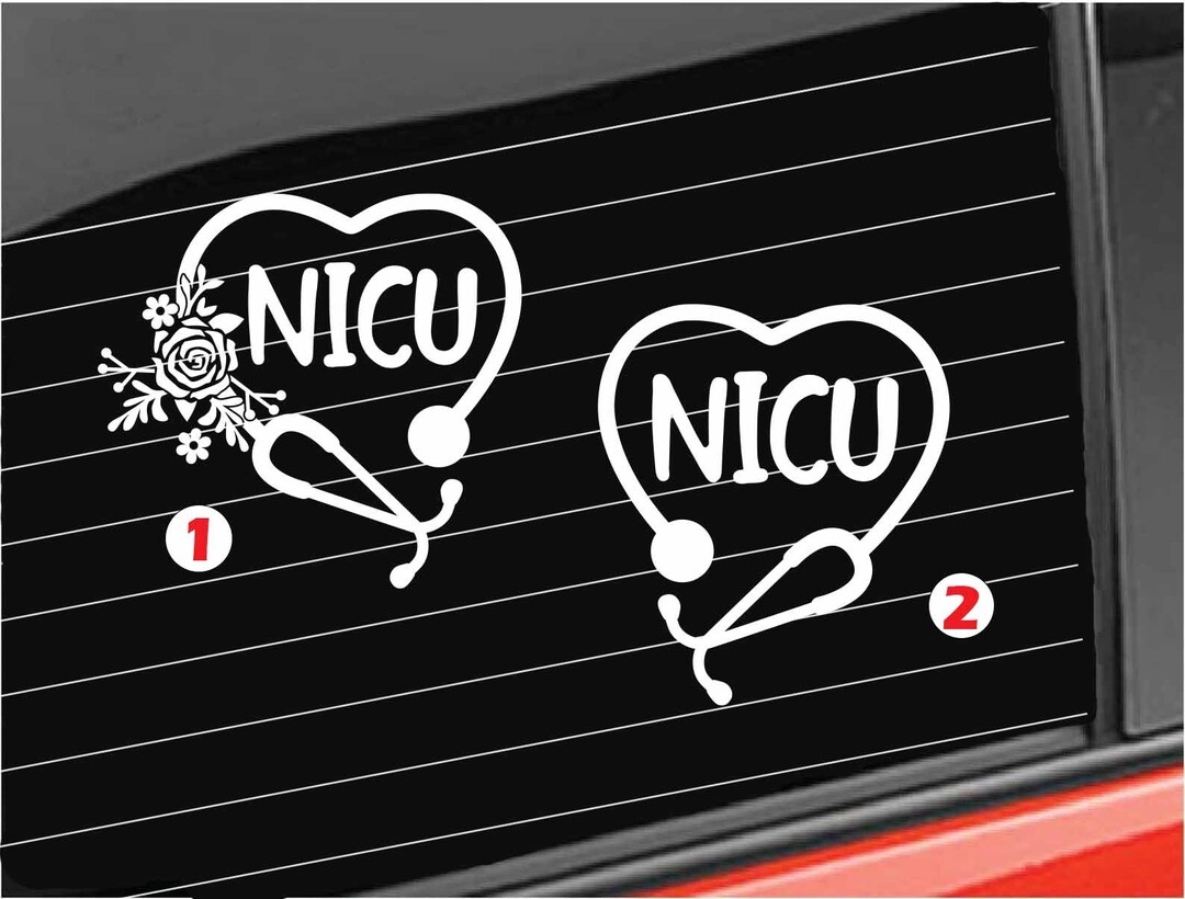 NICU Nurse Decal, Nurse Stethoscope, NICU Nurse Stethoscope Decal Home ...