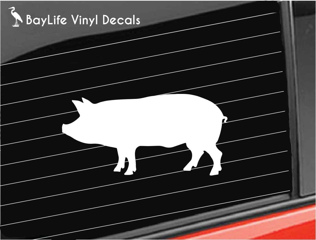 Farm Pig Vinyl Decal, Farming Hog Pig Decal, Pig Farm Decal Car/truck ...